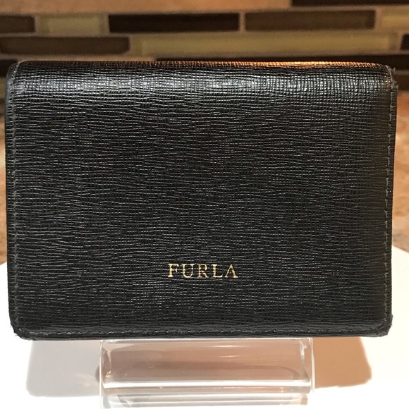Furla | Bags | Low Startfurla Black Leather Bifold Compact Wallet ...